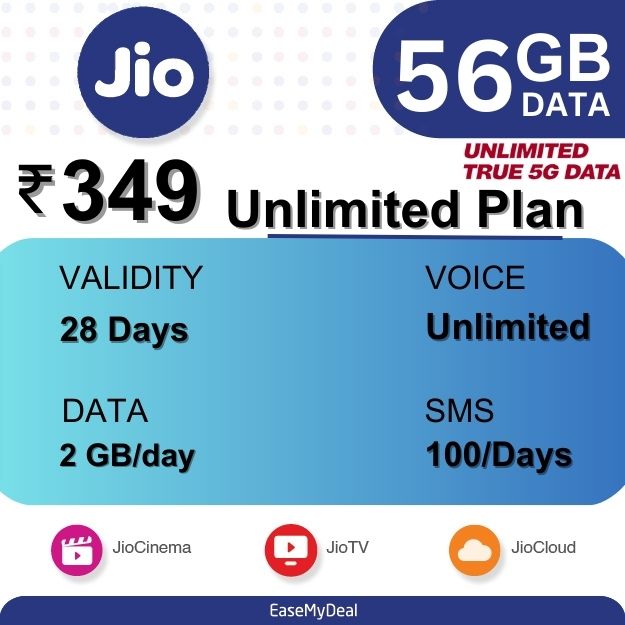 Jio 349 Unlimited Recharge Plan | Jio 349 Plan Detail
